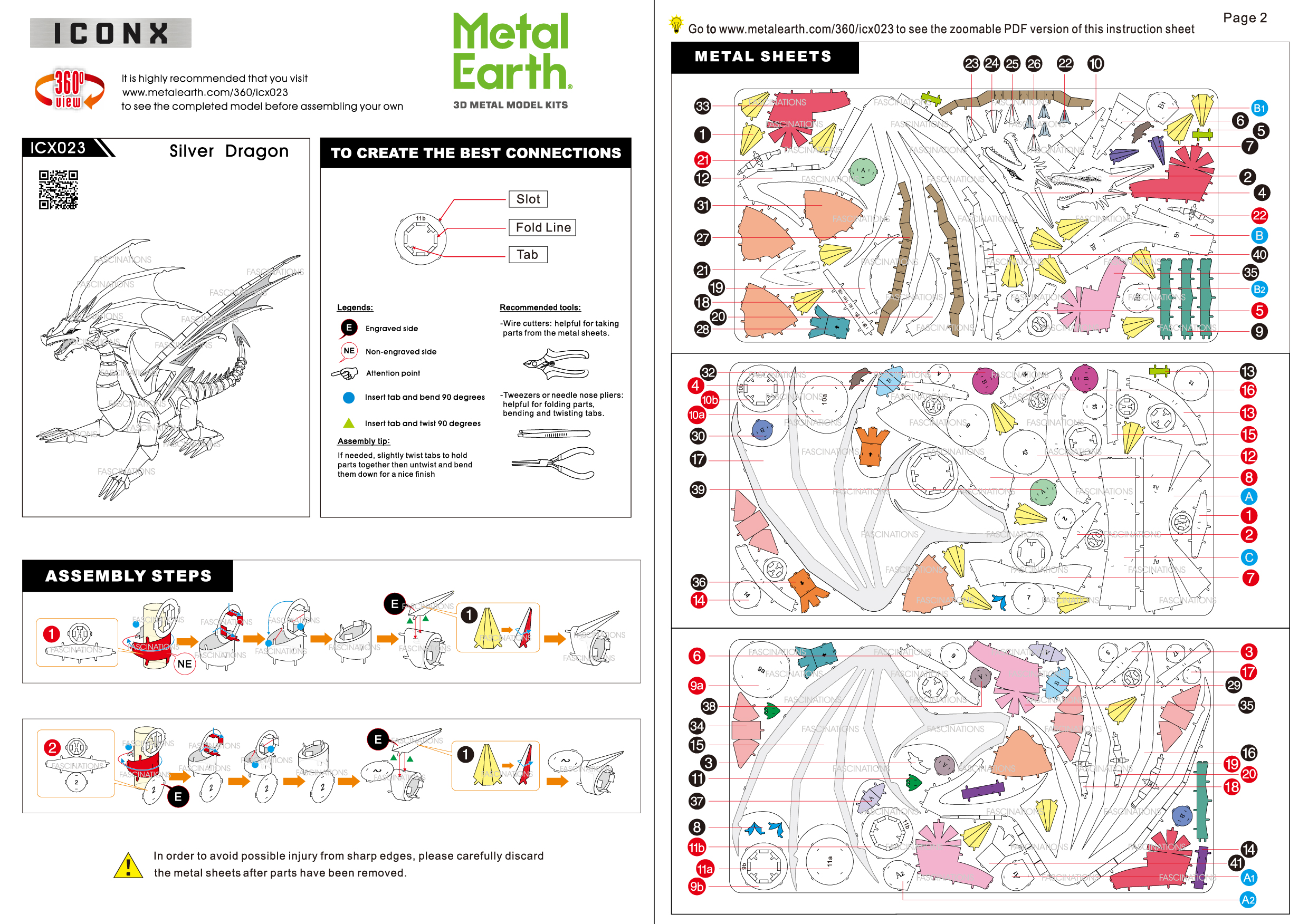 Innovatoys | Metal Earth Online Store - Metal Earth Silver Dragon 3D ...