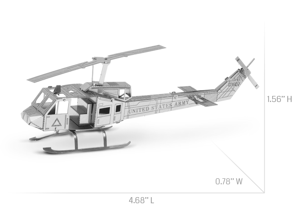 Metal Earth Helicopter Huey 3D Model Kit - Innovatoys