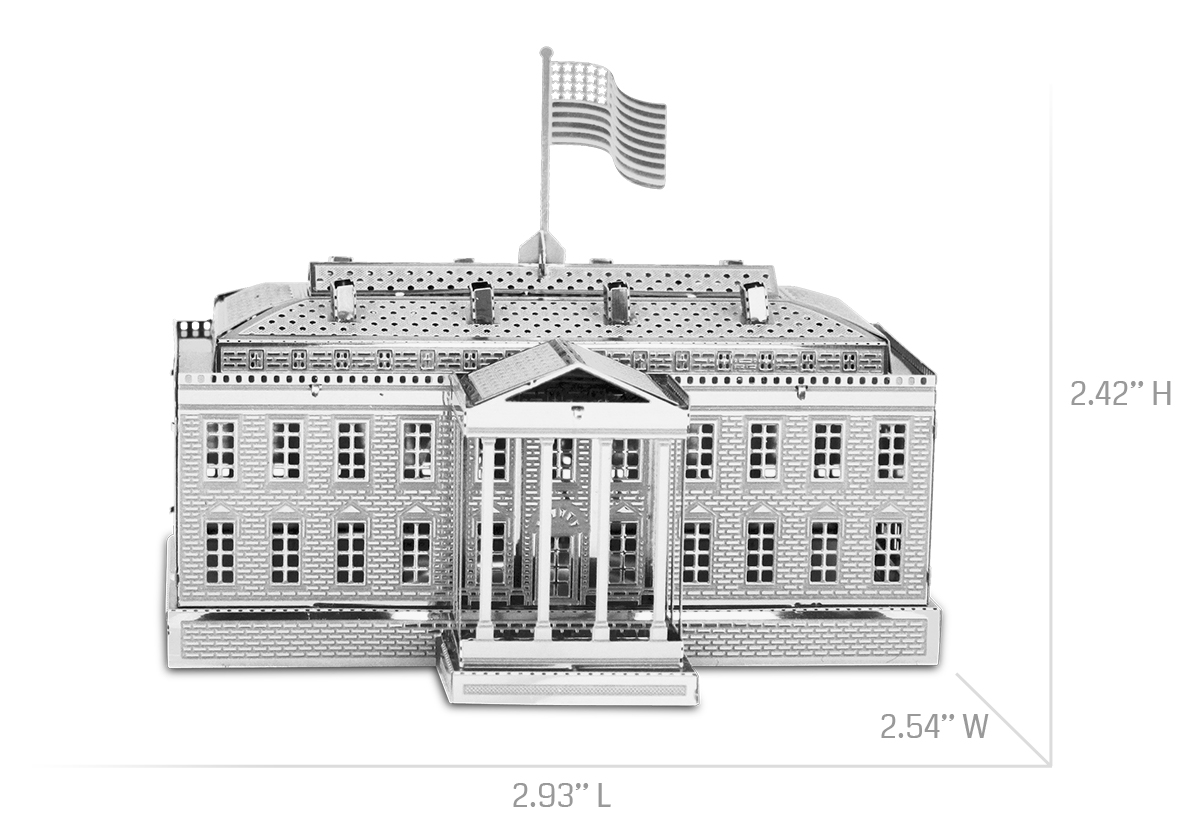 Metal Earth White House 3D Miniature Famous Landmark Metal Models Gifts ...