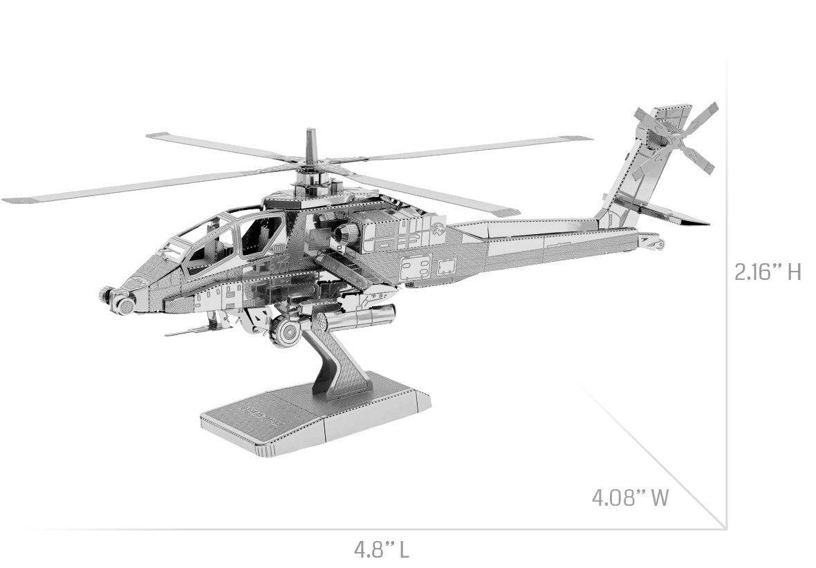 Metal Earth AH-64 Apache 3D Laser Cut Model Kits - Innovatoys | Metal ...
