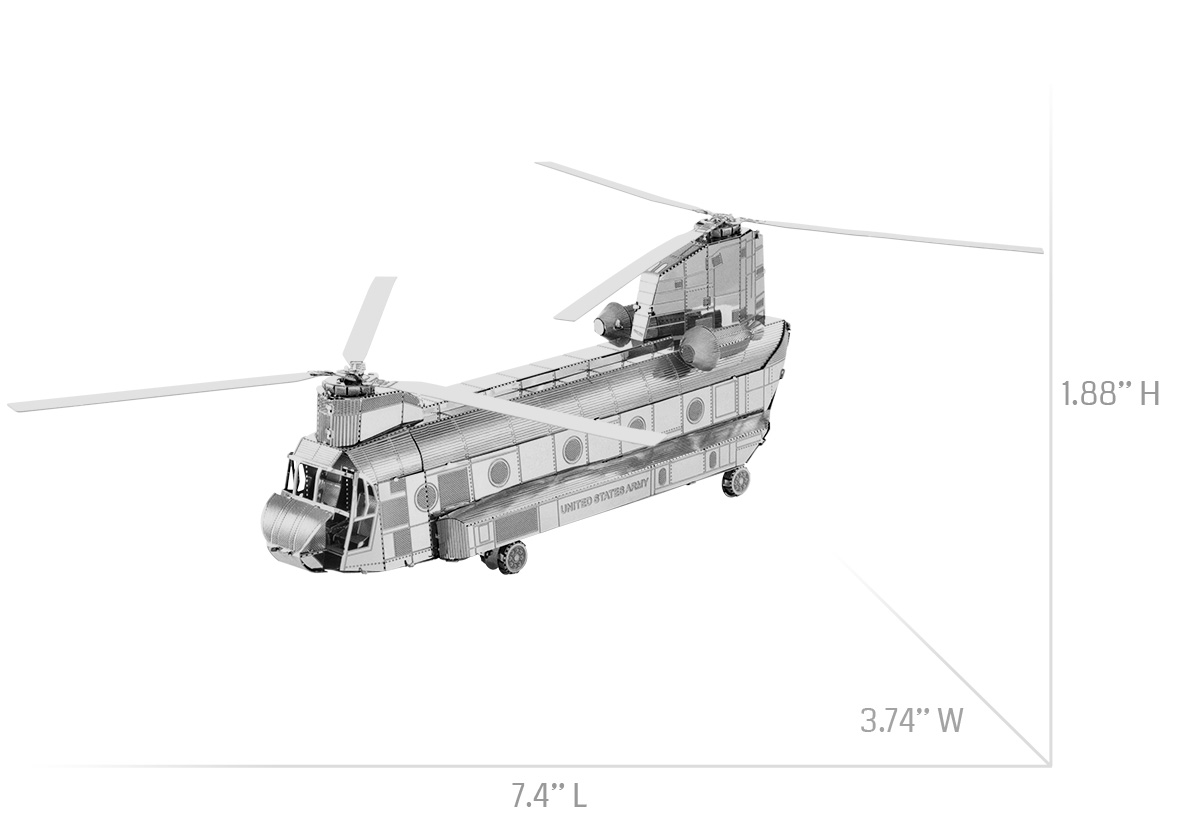 Metal Earth CH-47 Chinook 3D Laser Cut Metal Model Airplane Toys Shop ...
